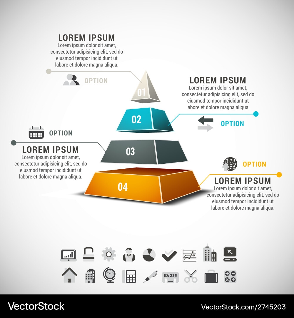Pyramid Business Concept Royalty Free Vector Image