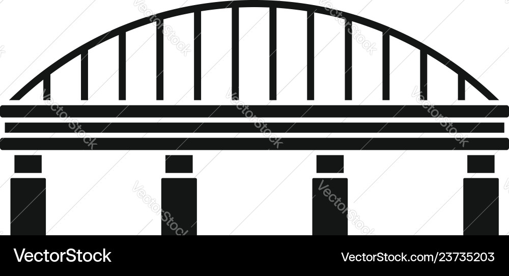 Safe bridge icon simple style Royalty Free Vector Image