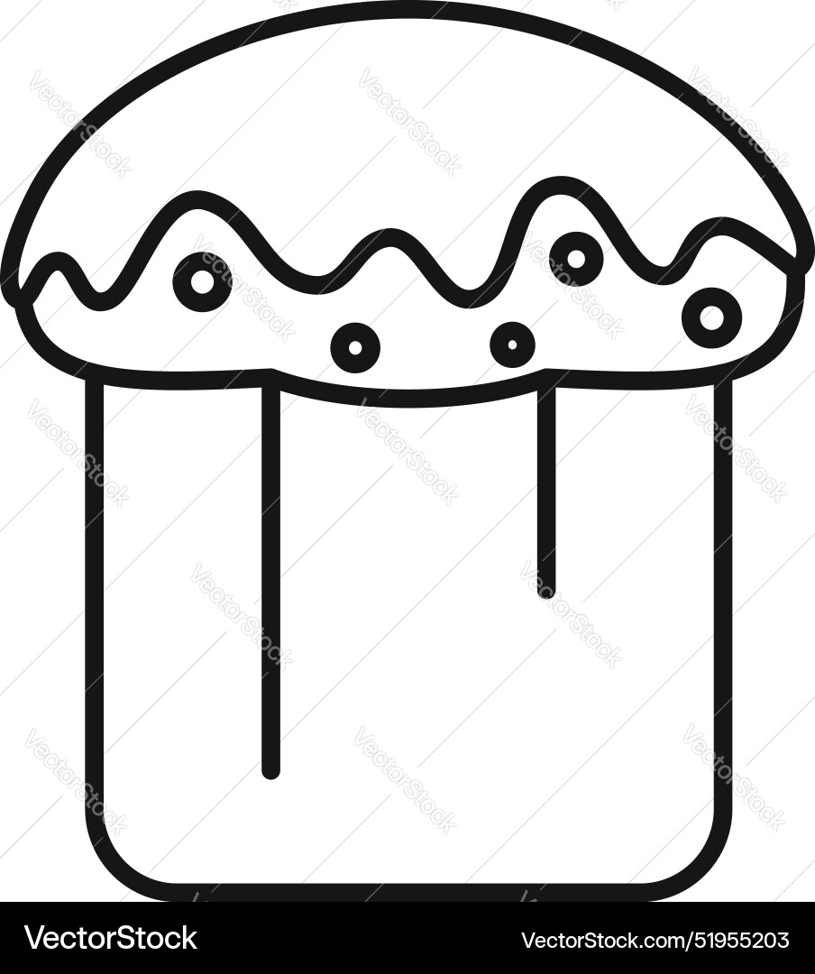 Traditional easter cake with dripping icing line Vector Image