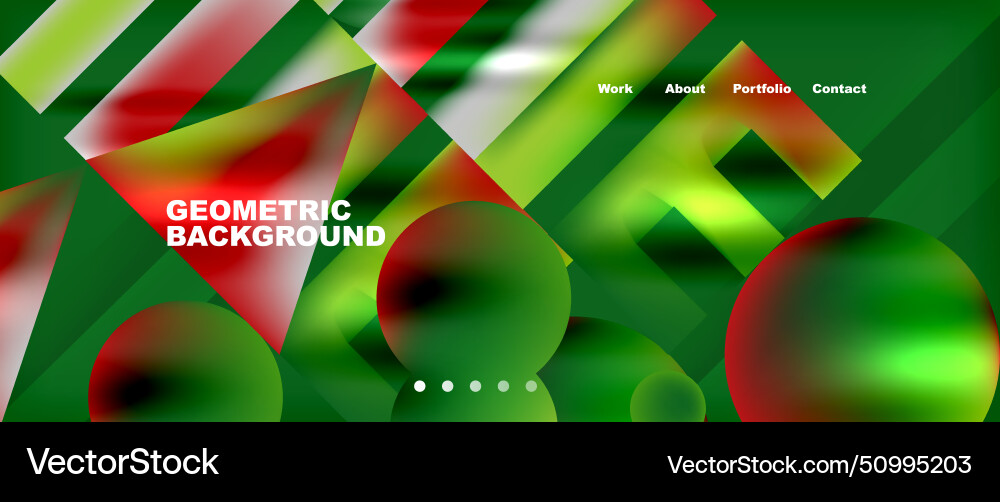 Vibrant green and red geometric background Vector Image