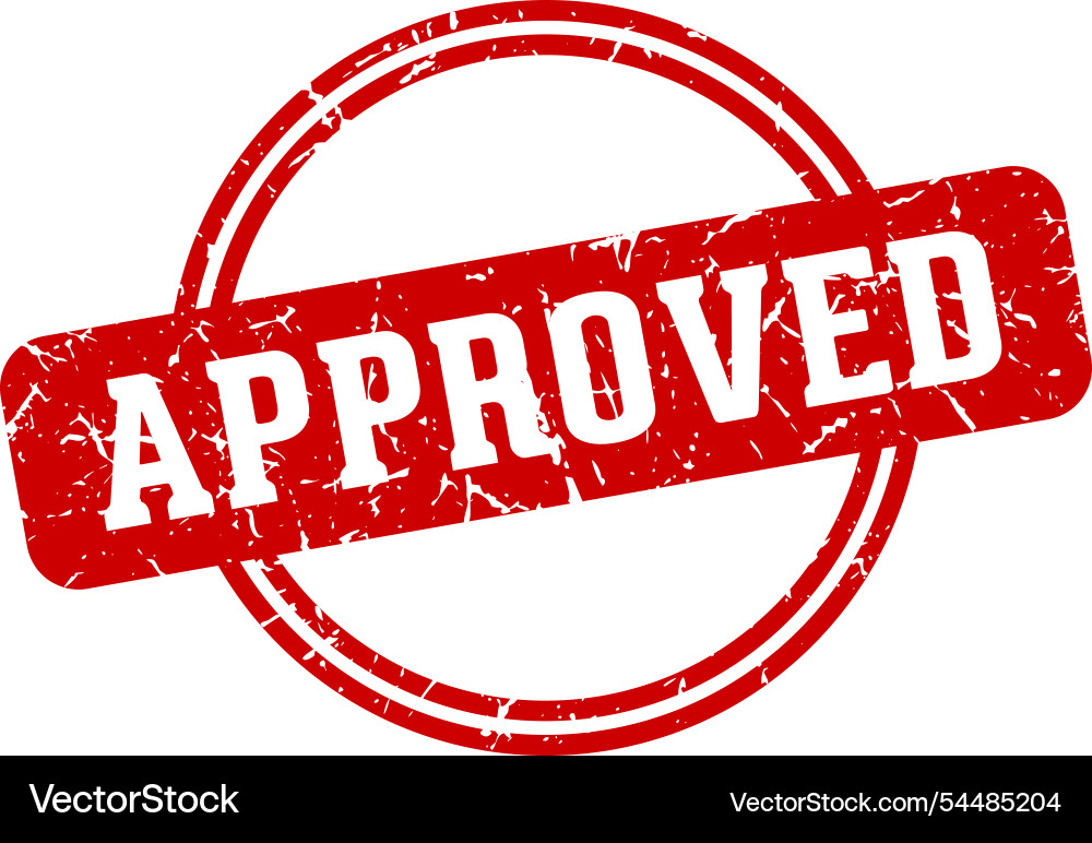 Approved stamp Royalty Free Vector Image - VectorStock