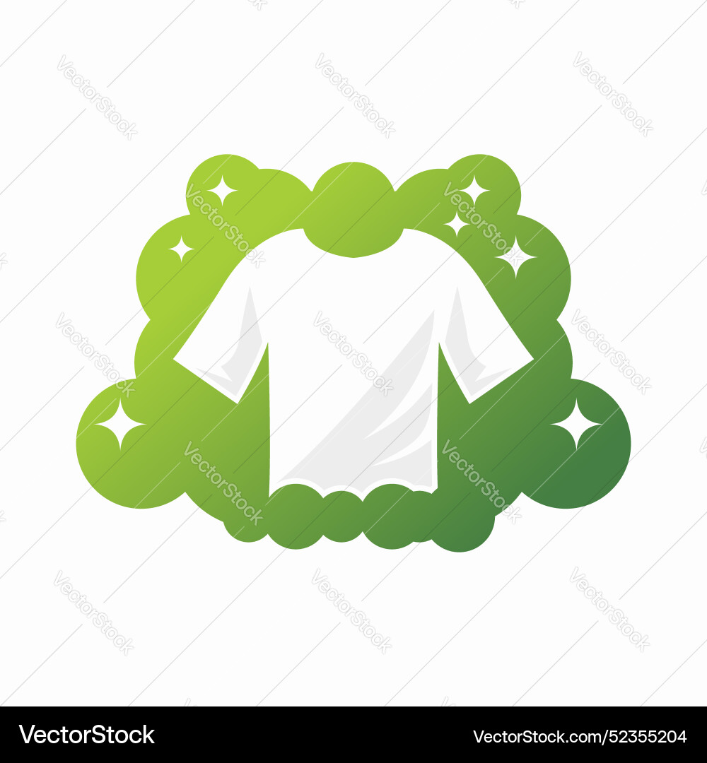 Clean laundry services logo design template Vector Image