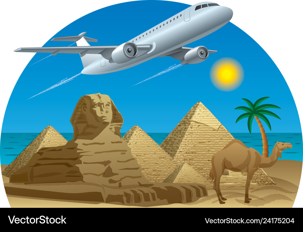 Egypt travel Royalty Free Vector Image - VectorStock