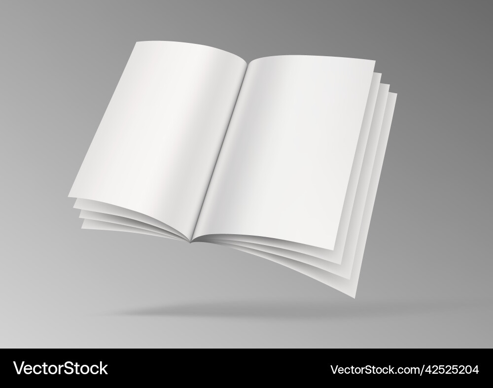 Flying Open Book - 3D Concept Royalty Free Vector Image