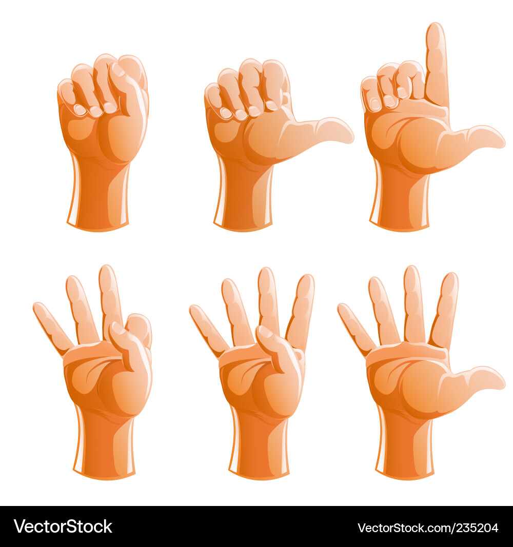 Gesture hand Royalty Free Vector Image - VectorStock