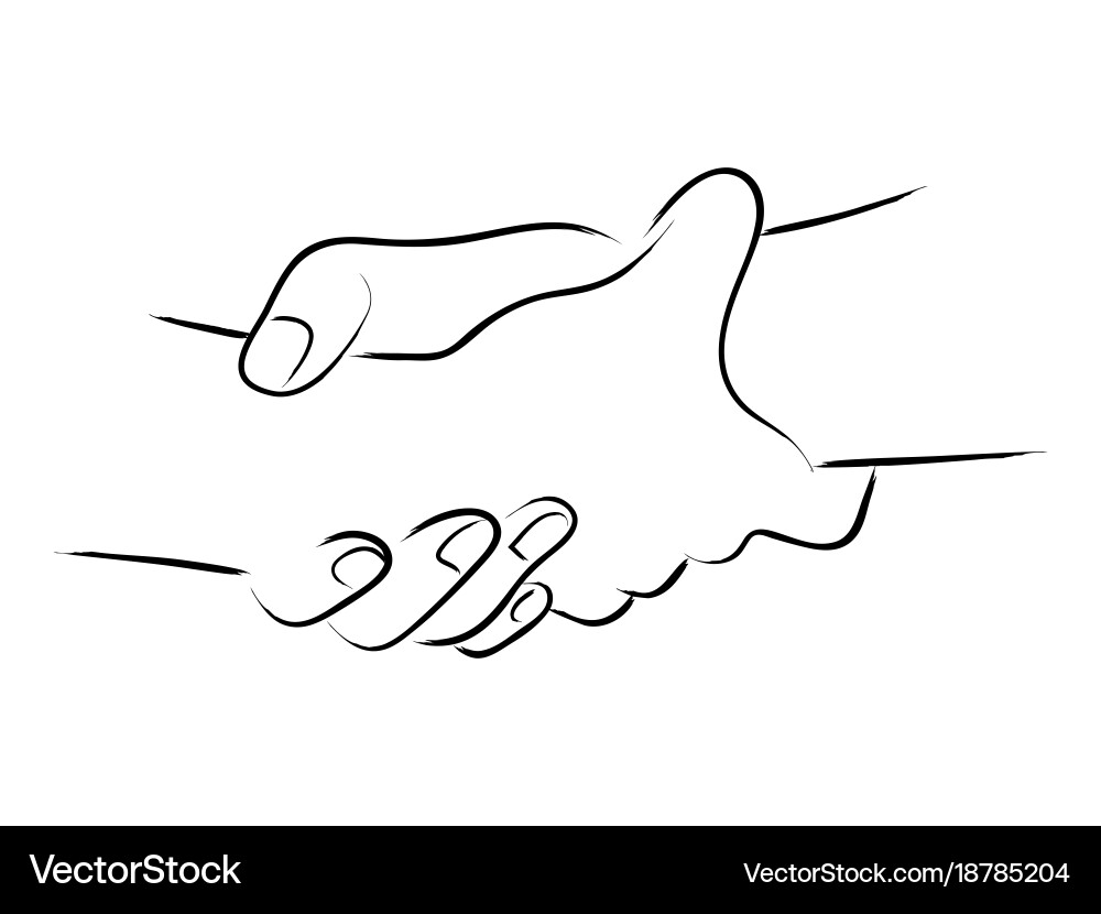 Hands Joining Together Royalty Free Vector Image