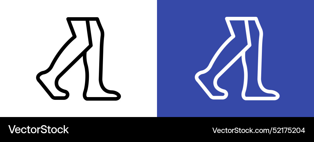 Legs logo sign set outline Royalty Free Vector Image