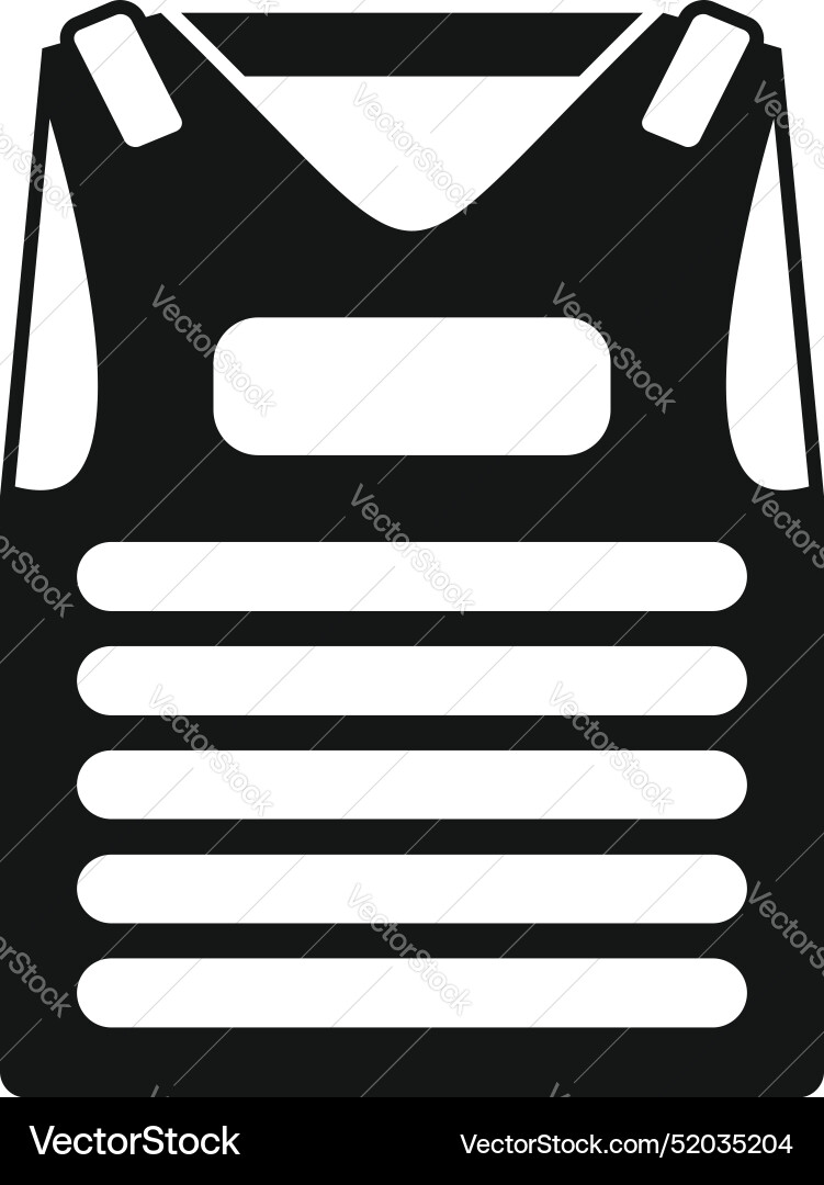 Military tactical body armor providing protection Vector Image
