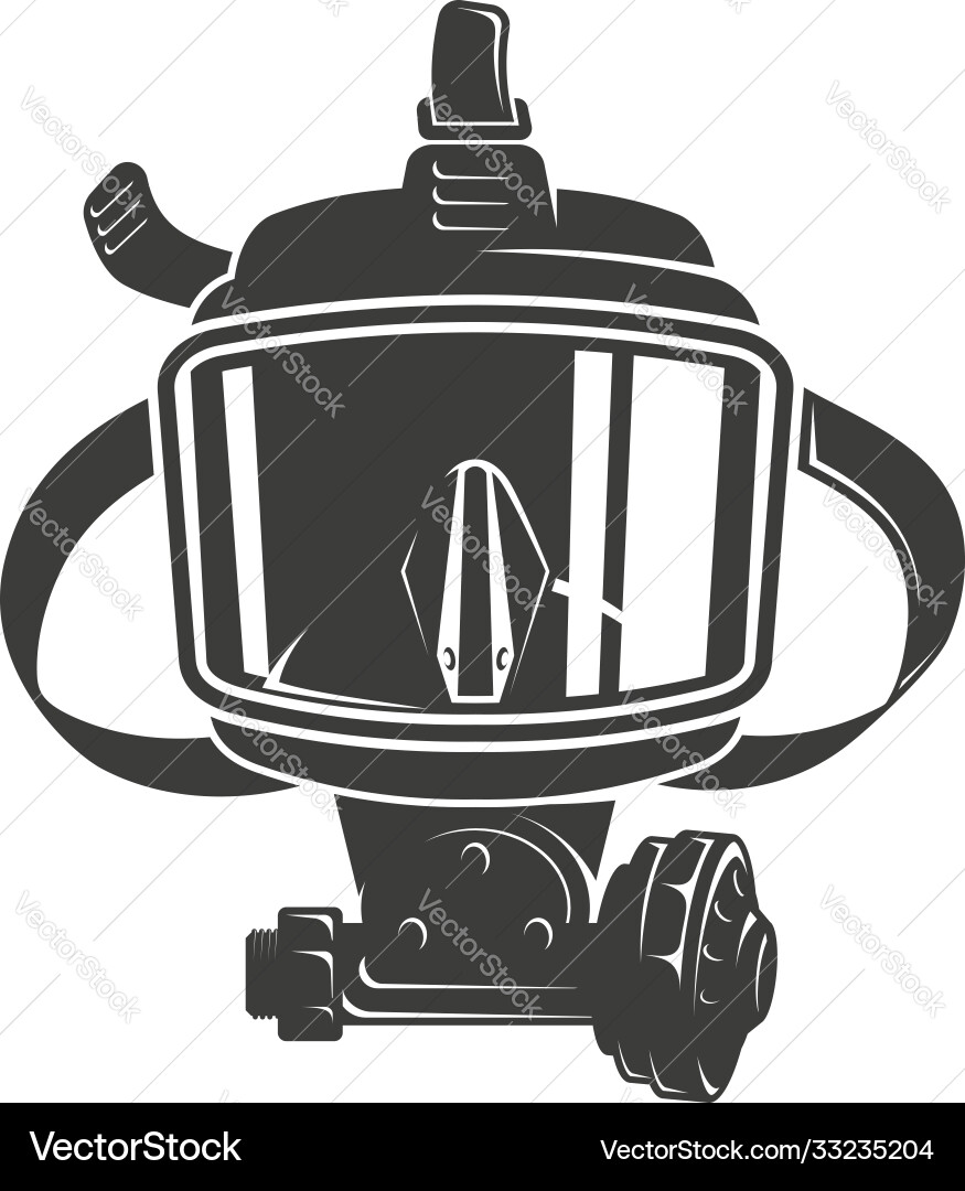 Scuba Diving Mask Emblem Royalty Free Vector Image