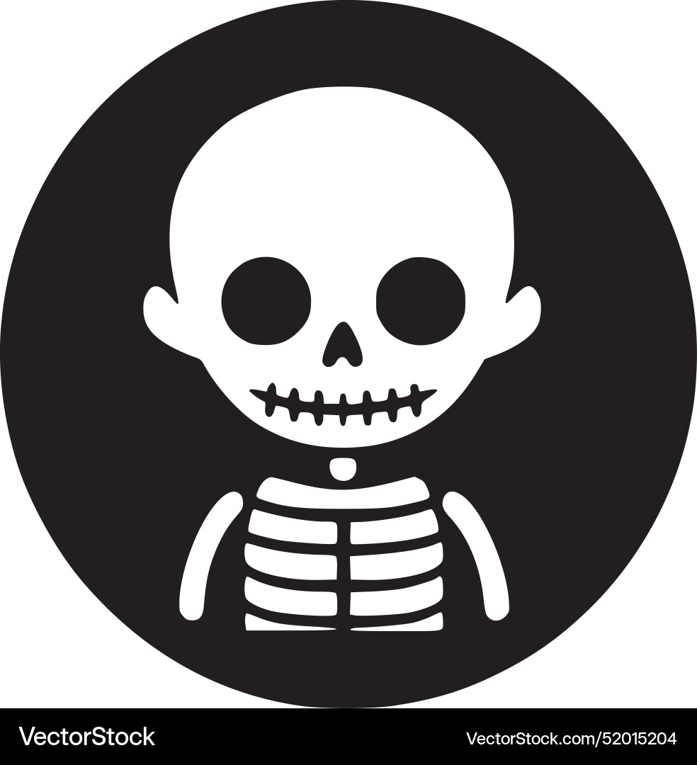Skeleton - minimalist and flat logo Royalty Free Vector