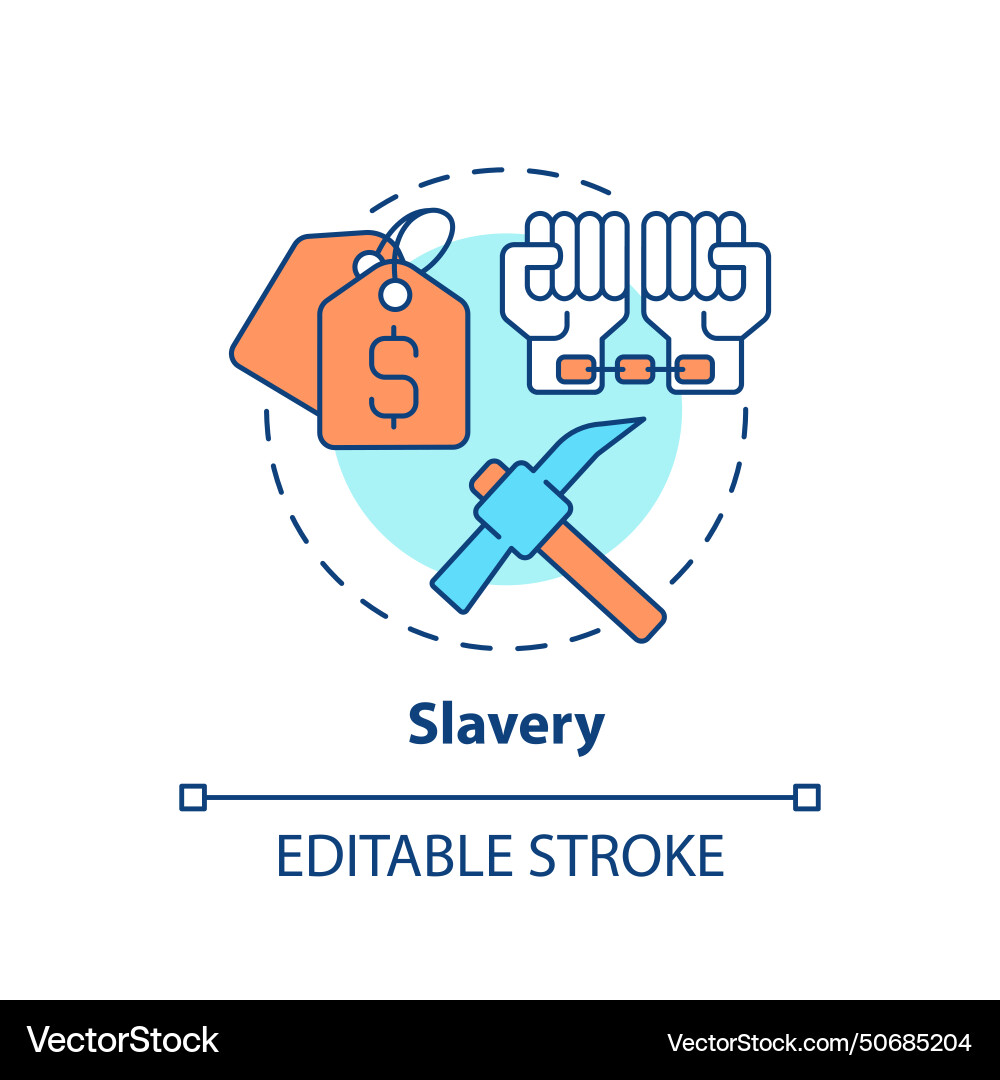 Slavery multi color concept icon Royalty Free Vector Image Slavery multi color concept icon Royalty Free Vector Image