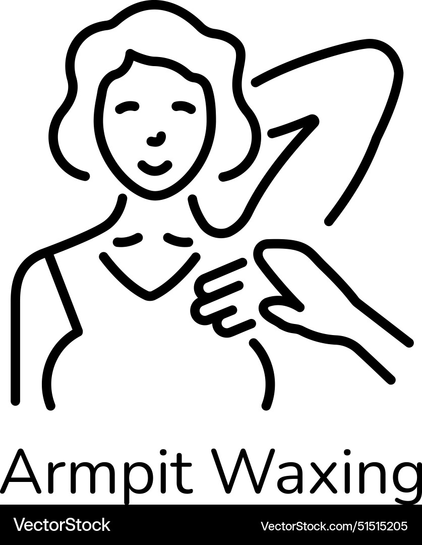 Armpit waxing Royalty Free Vector Image - VectorStock