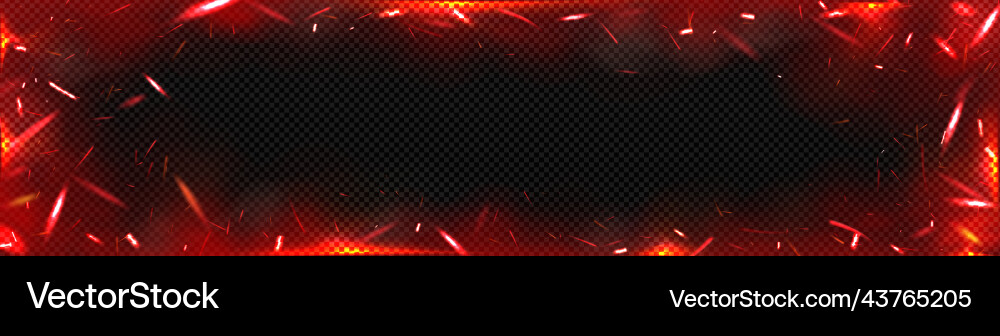 Background with red fire sparks overlay effect Vector Image