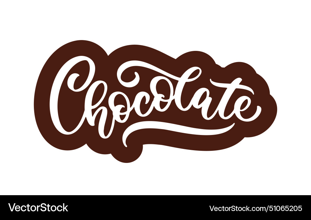 Chocolate hand lettering Royalty Free Vector Image