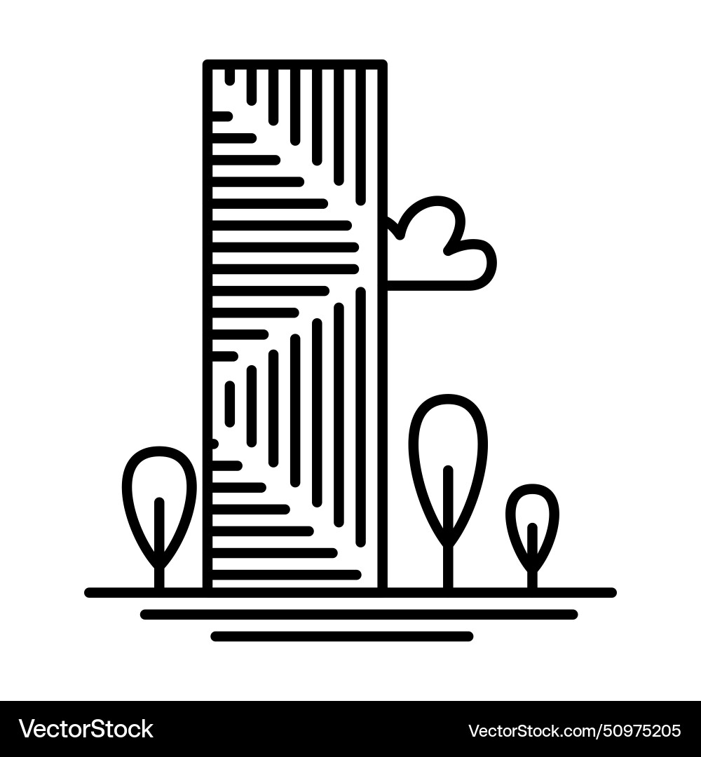 City buildings line icon office building Vector Image