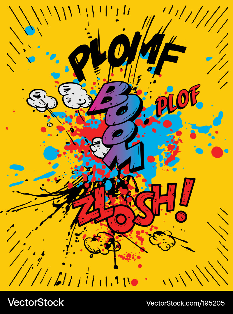 Comic book explosions Royalty Free Vector Image