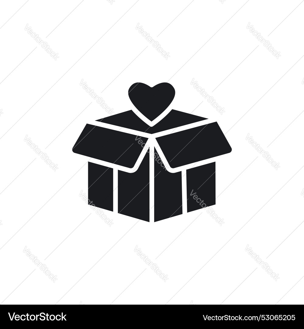 Donation box icon isolated on white background Vector Image