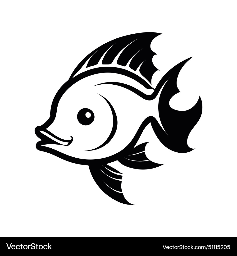 Image of a fish on white background design Vector Image