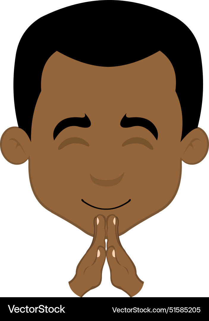 Man praying hands Royalty Free Vector Image - VectorStock