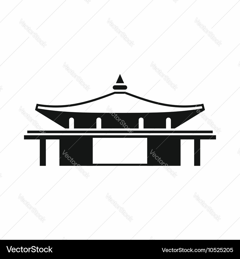 Temple icon simple style Royalty Free Vector Image
