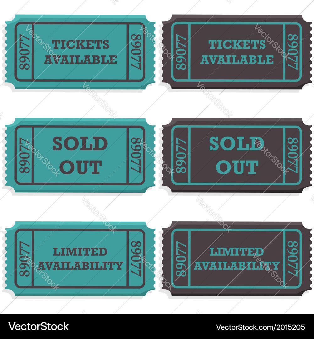 Ticket availability Royalty Free Vector Image - VectorStock