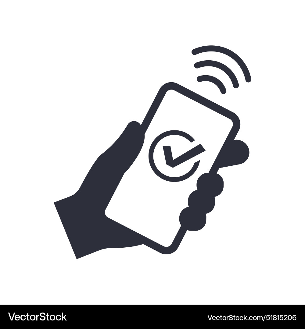 A graphic icon depicting hand holding Royalty Free Vector