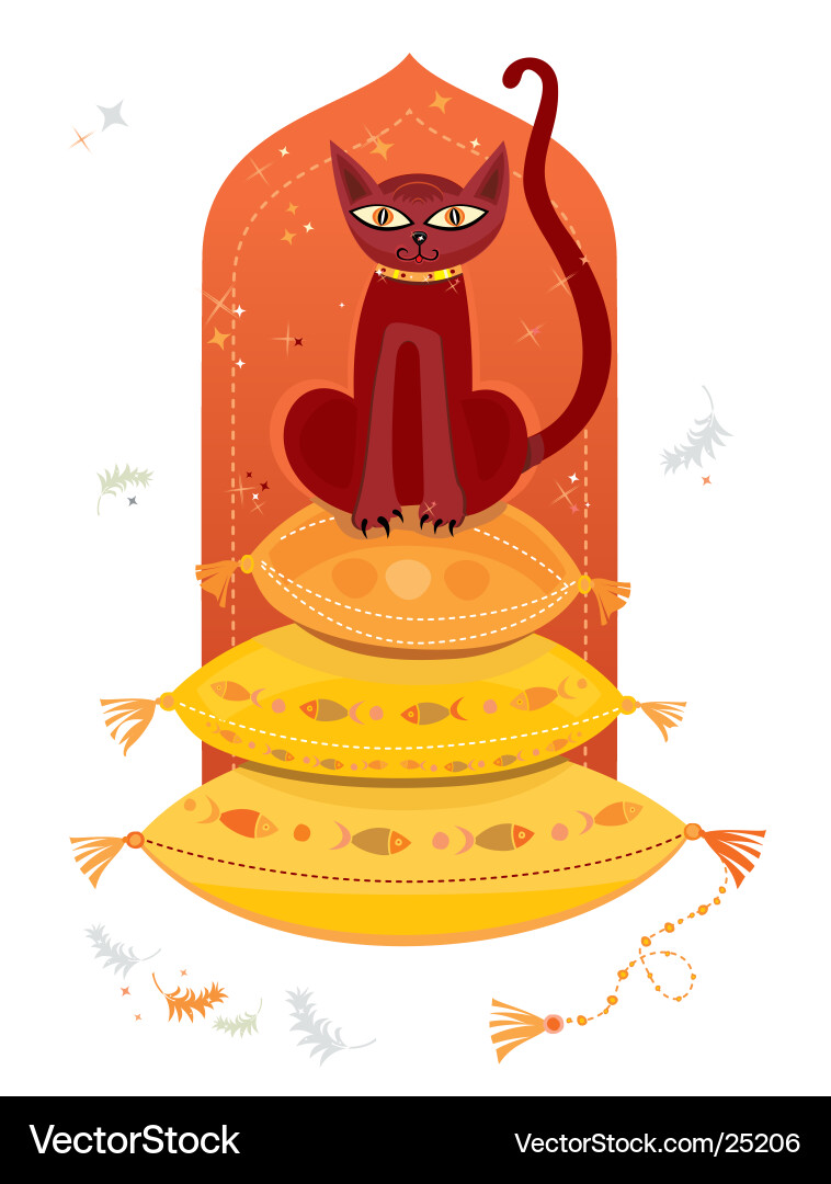 Arabic cat Royalty Free Vector Image - VectorStock