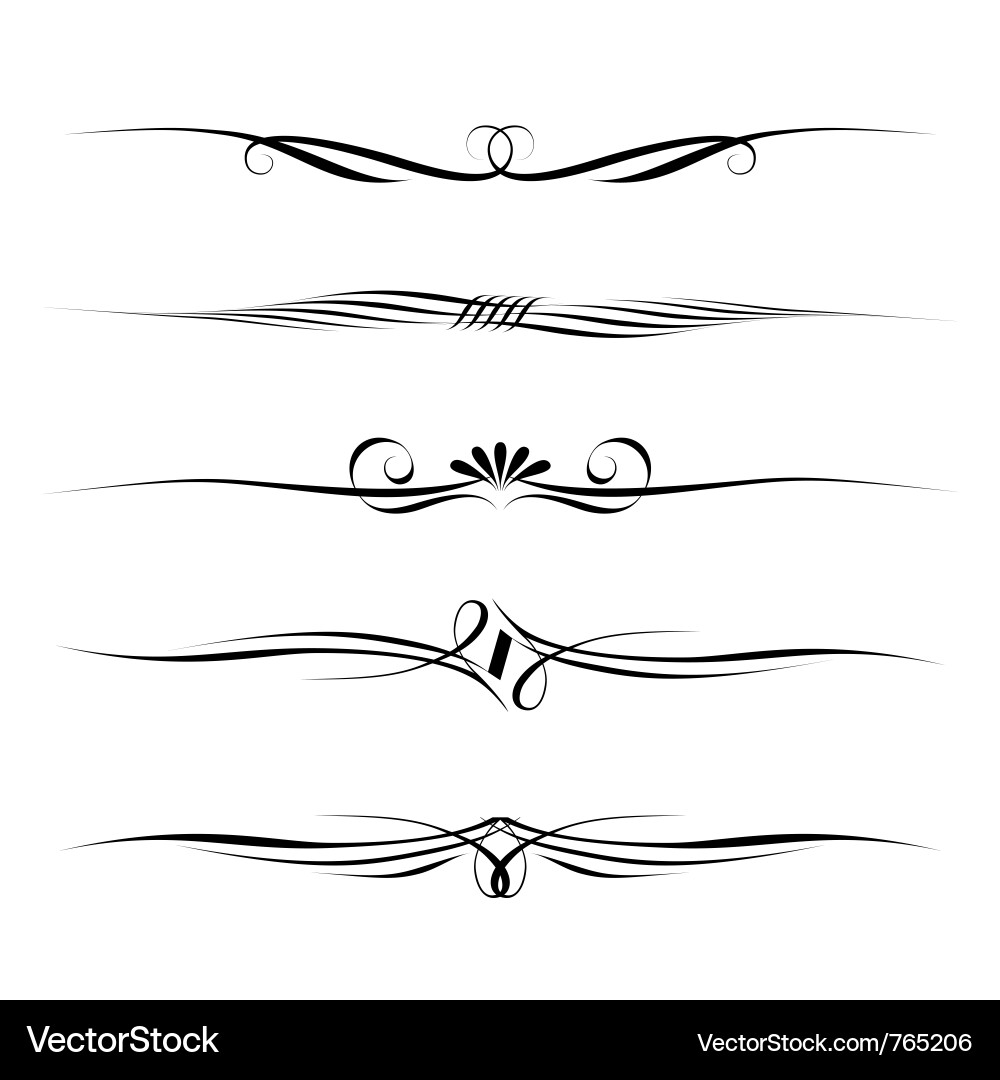 Decorative elements border Royalty Free Vector Image