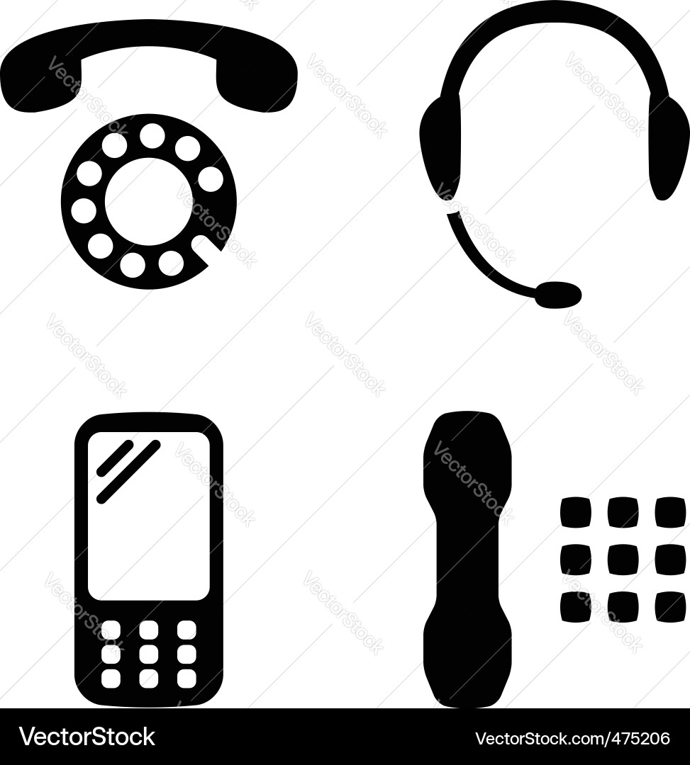 Phone set Royalty Free Vector Image - VectorStock