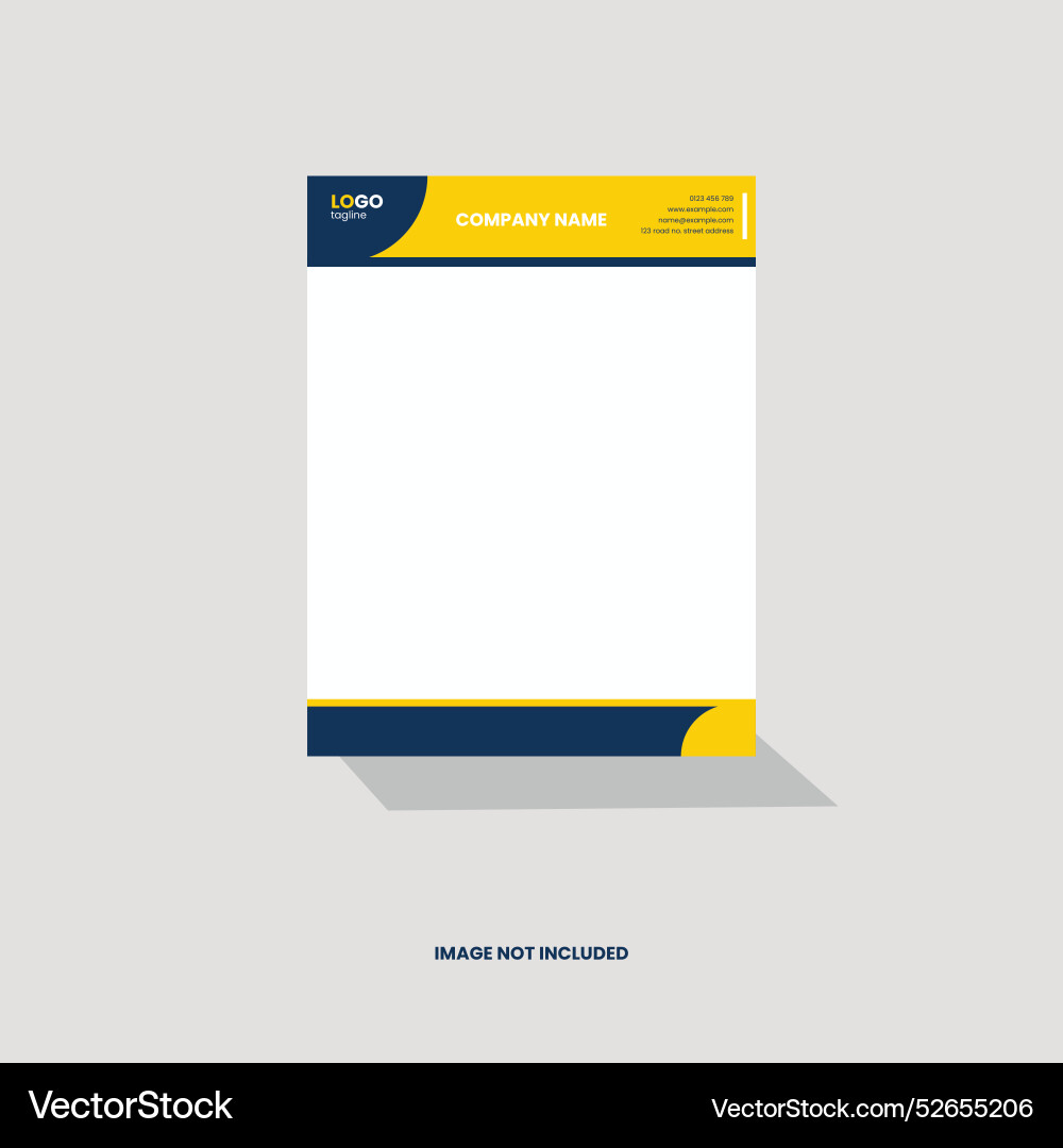 Premium quality business letterhead design Vector Image