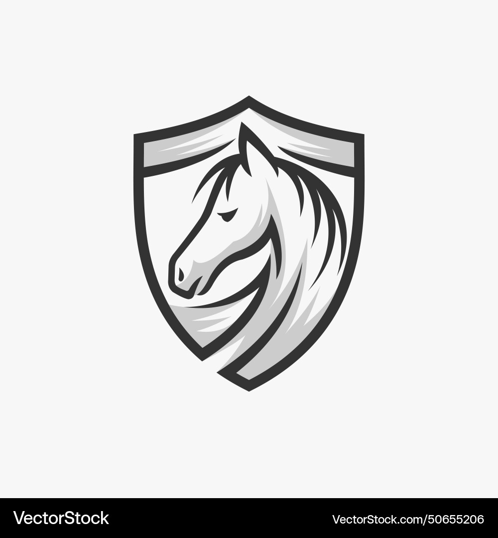 Safety horse logo secure Royalty Free Vector Image