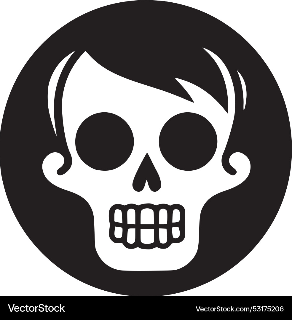 Skeleton - minimalist and simple silhouette Vector Image