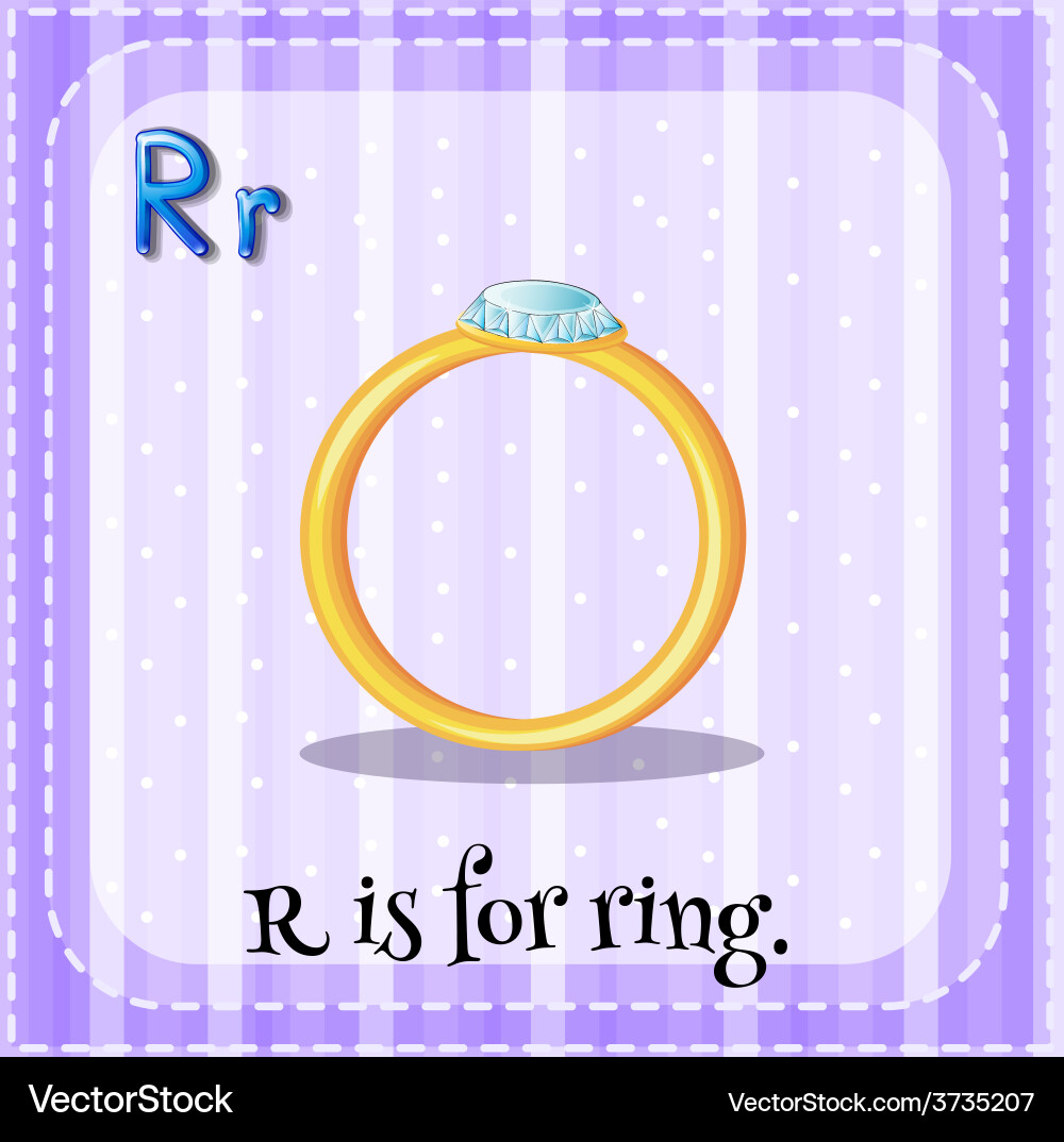 A letter r for ring Royalty Free Vector Image - VectorStock