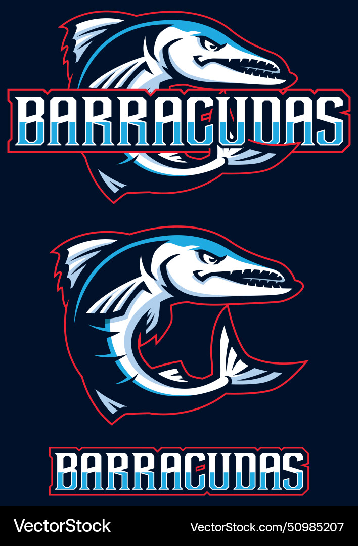 Barracudas team mascot Royalty Free Vector Image