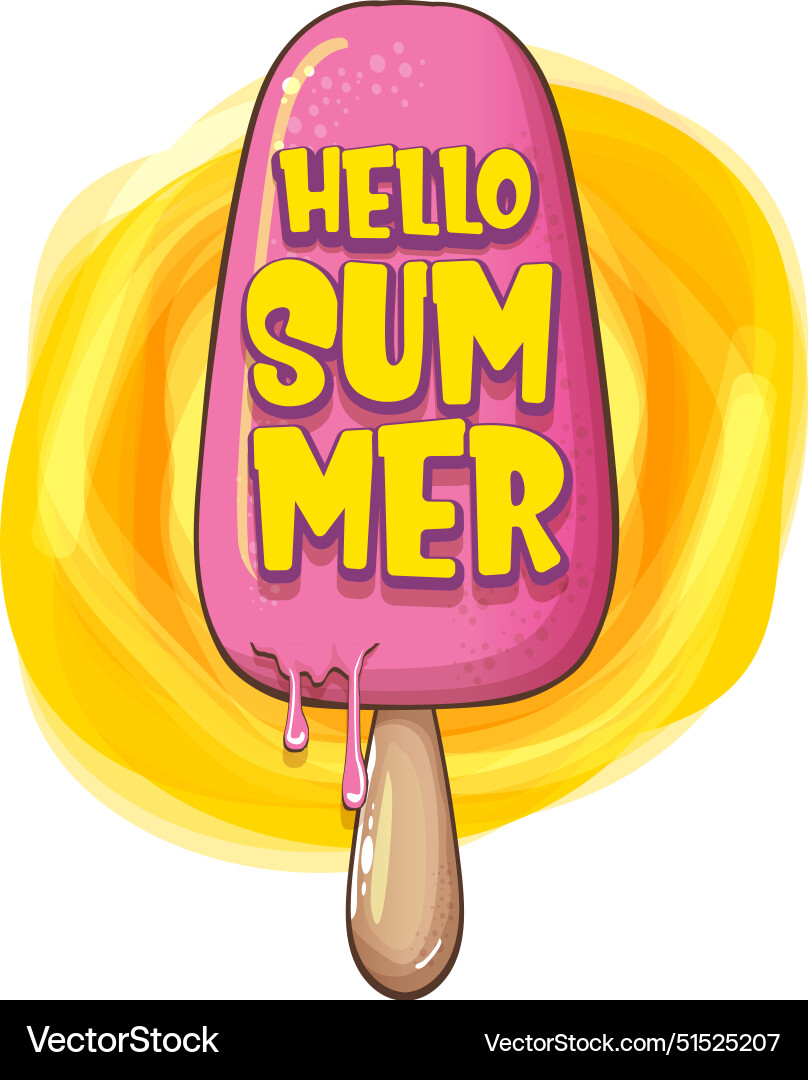 Hello summer concept Royalty Free Vector Image