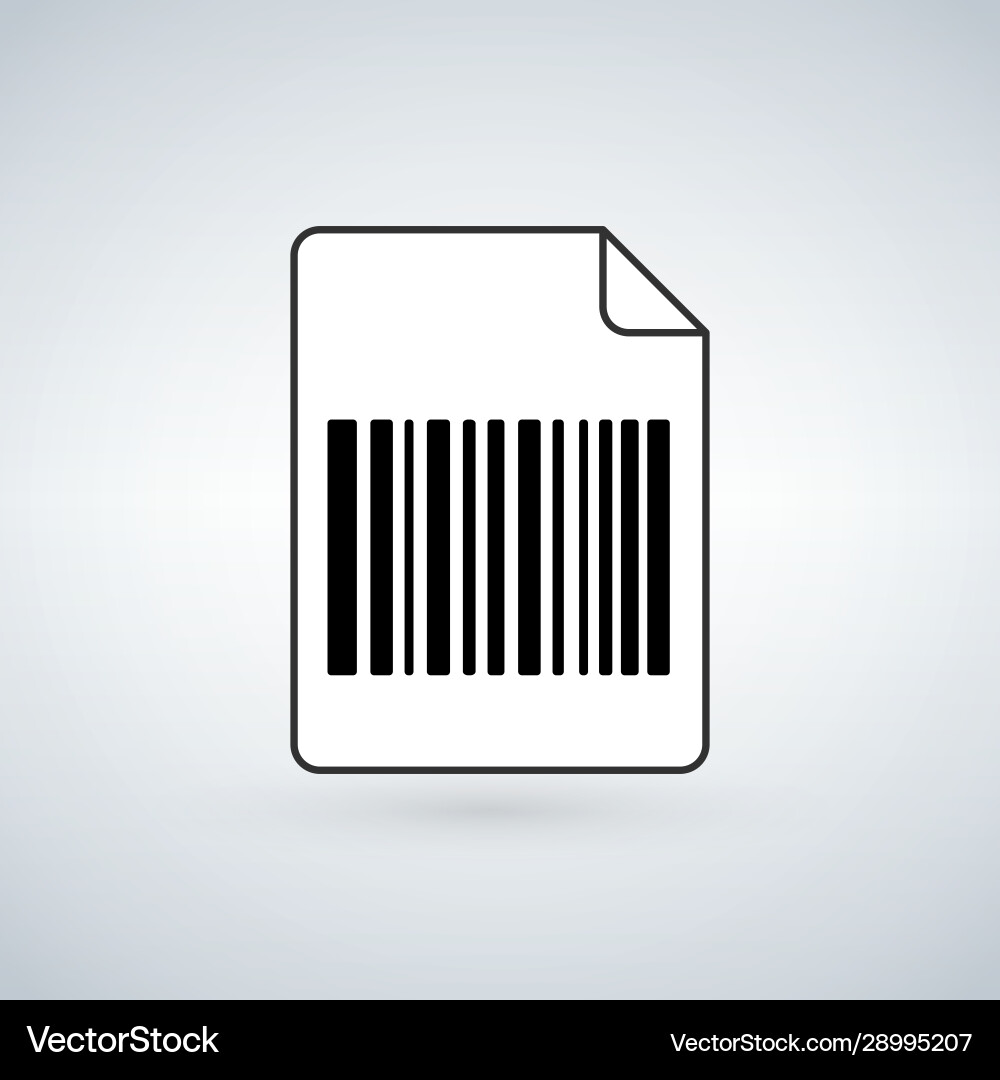 Paper barcode icon library file Royalty Free Vector Image