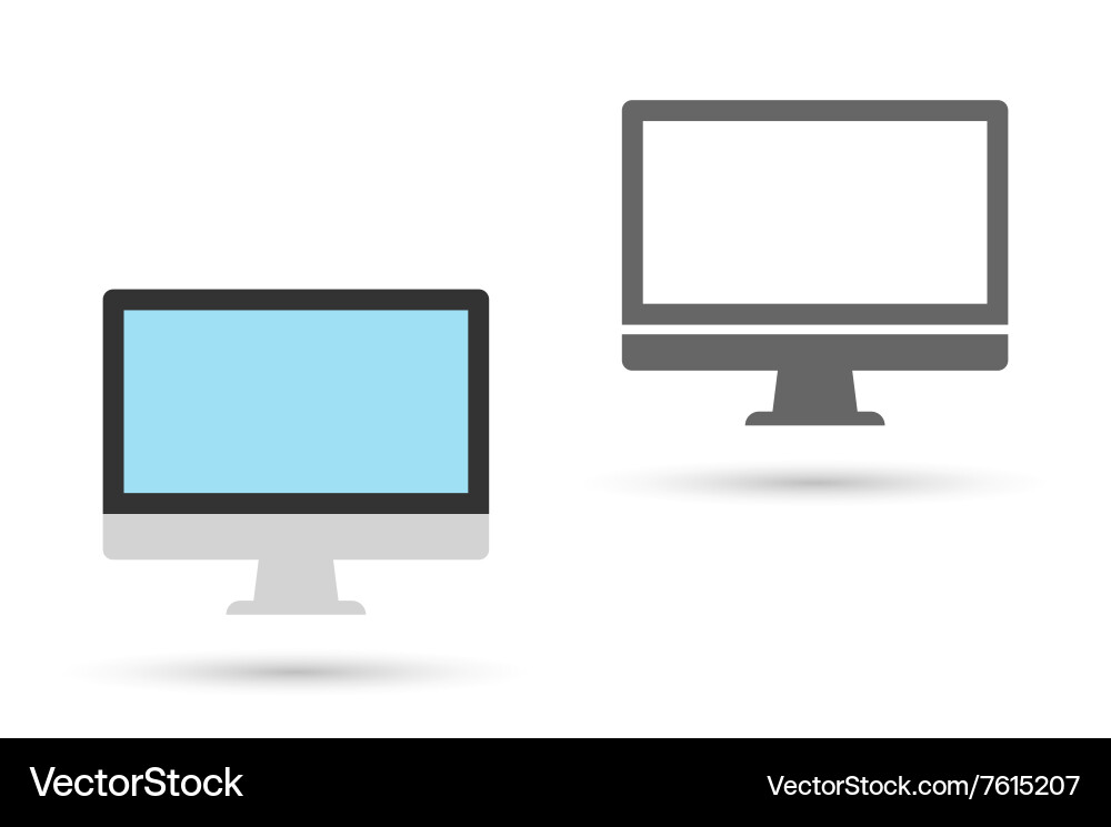 Pc monitor icon Royalty Free Vector Image - VectorStock