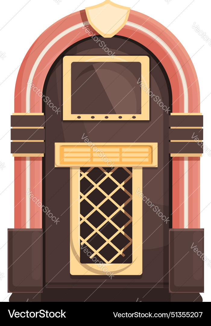 Retrostyled jukebox with vibrant colors perfect Vector Image