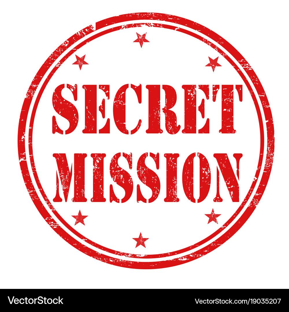 Secret mission stamp Royalty Free Vector Image