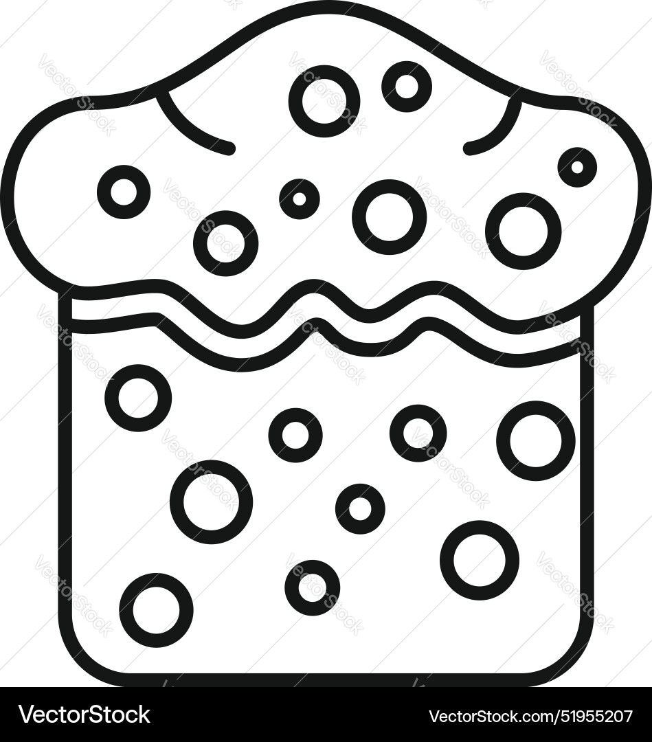 Traditional easter cake with icing and sprinkles Vector Image