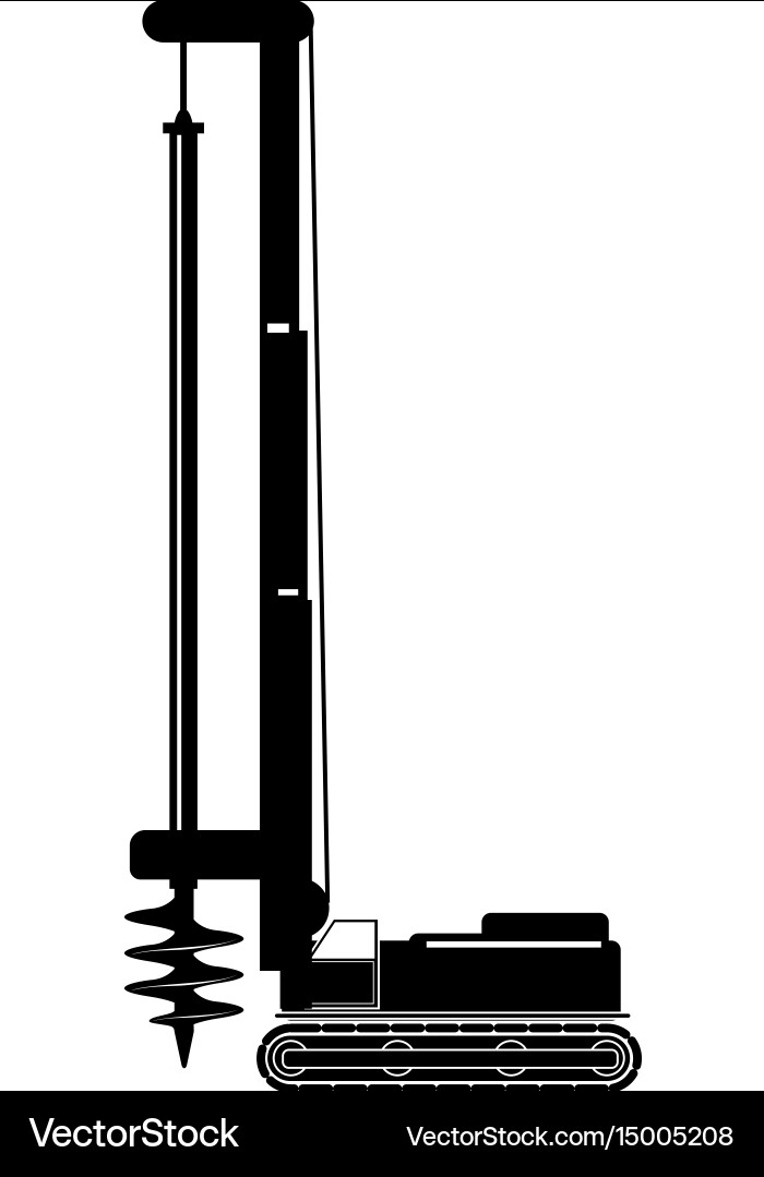 Backhoe drill Royalty Free Vector Image - VectorStock
