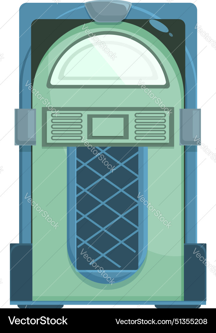 Colorful of a retrostyle jukebox Royalty Free Vector Image