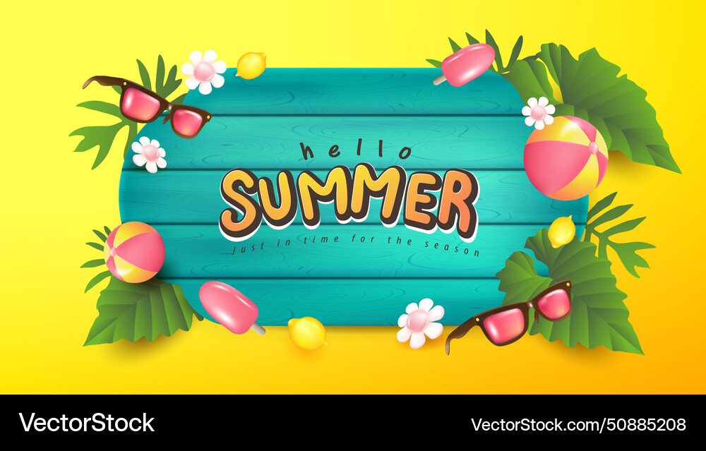 Summer promotion poster banner Royalty Free Vector Image