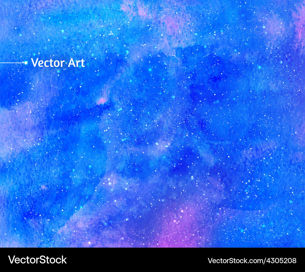 Watercolor universe Royalty Free Vector Image - VectorStock