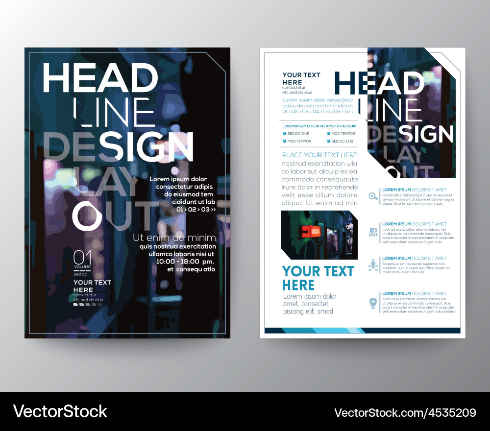 Abstract brochure flyer design layout template Vector Image