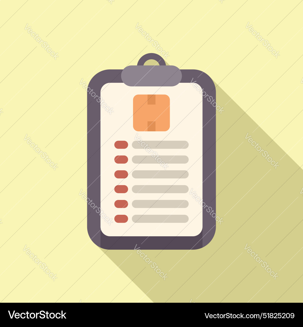 Clipboard showing delivery checklist Royalty Free Vector