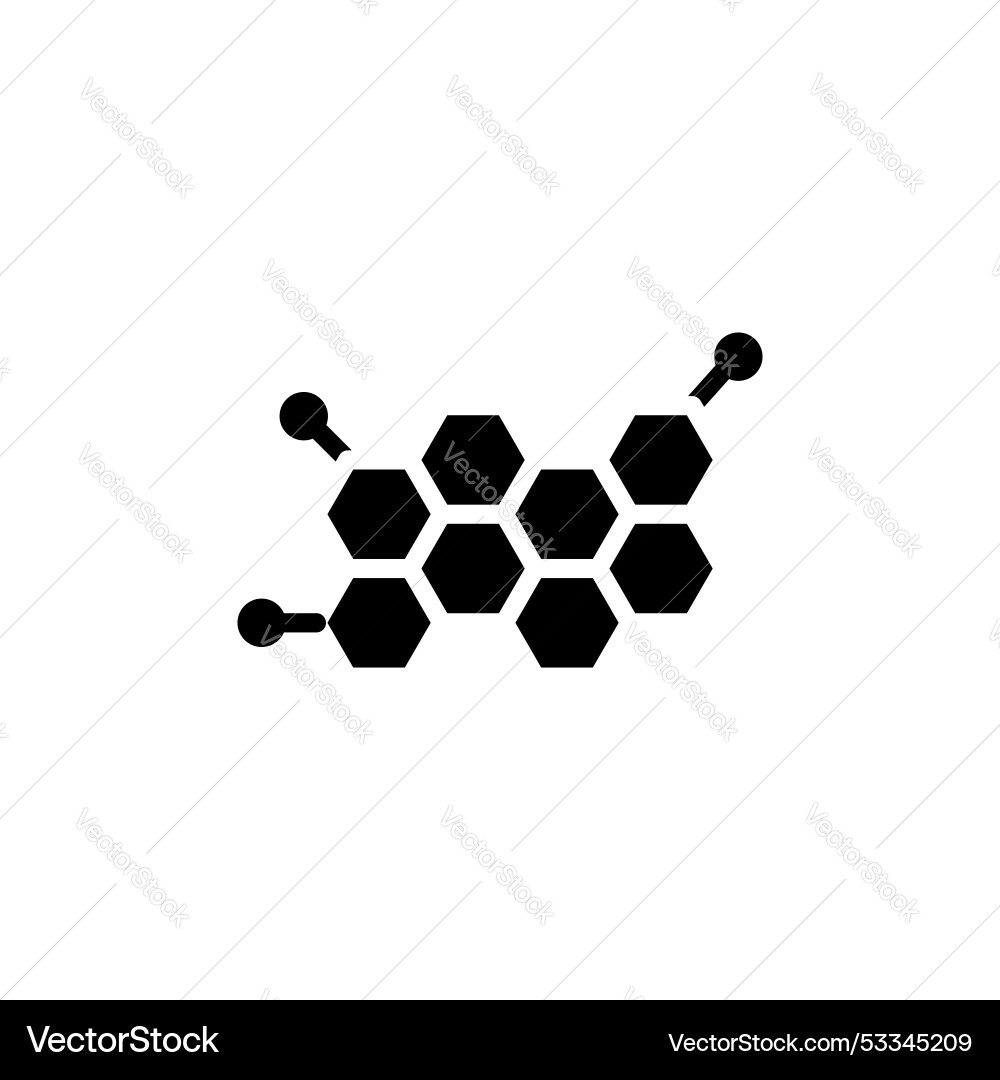 Hormones line icon isolated on white background Vector Image