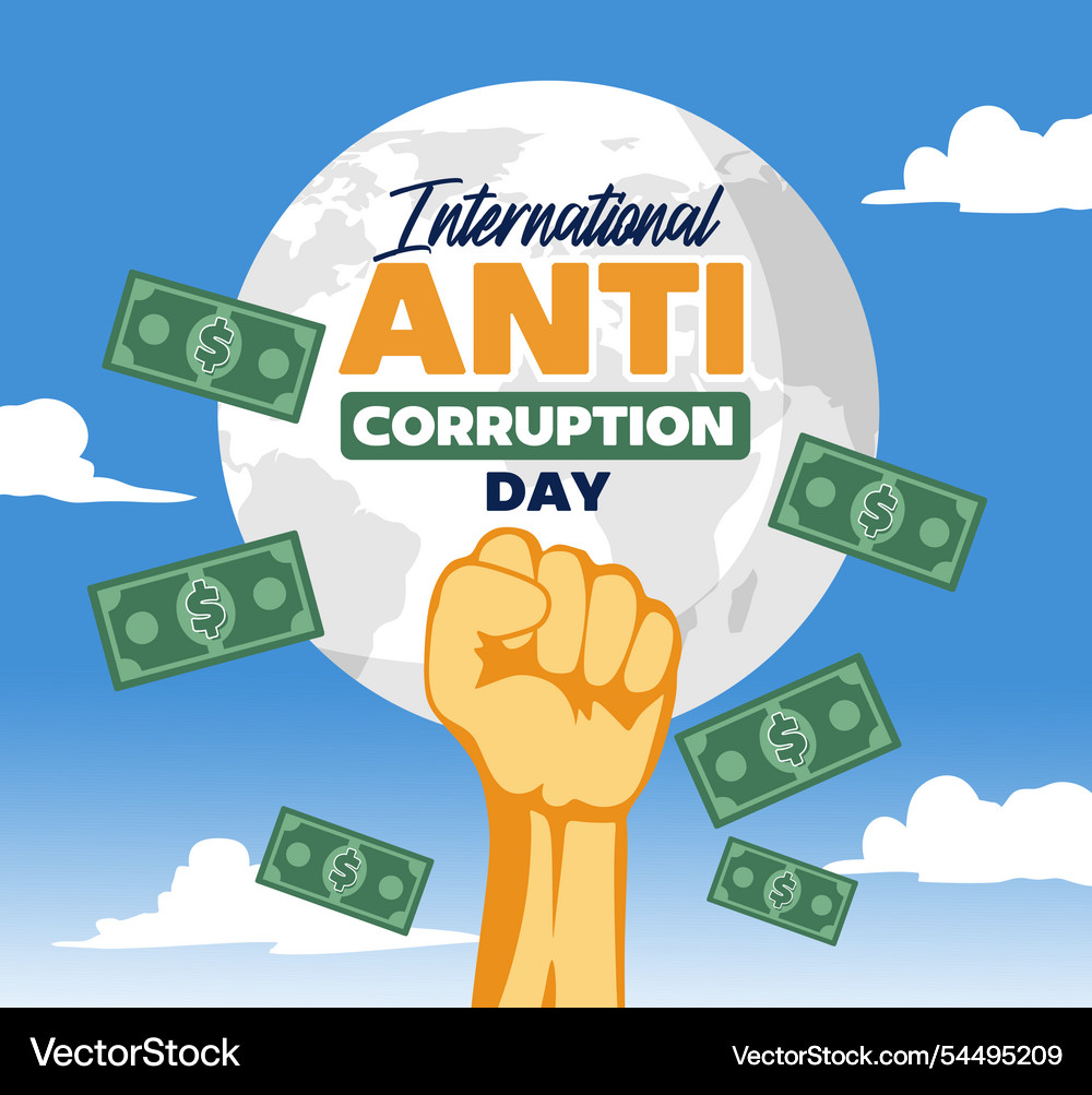 International anti-corruption day Royalty Free Vector Image