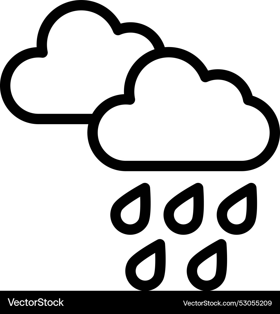 Rain icon design Royalty Free Vector Image - VectorStock