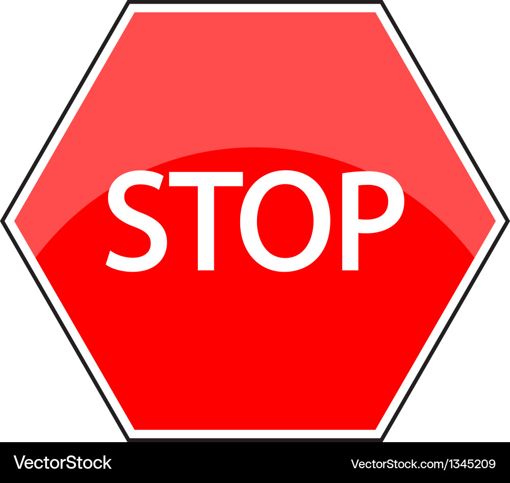 Stop sign Royalty Free Vector Image - VectorStock
